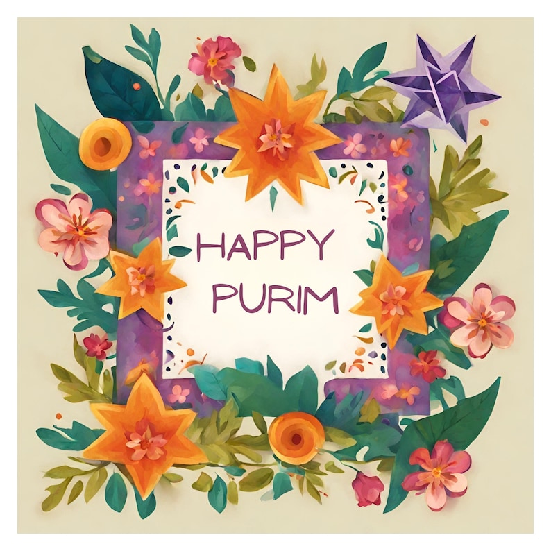 Happy Purim Printable Greeting Cards, Gift Tag - Etsy