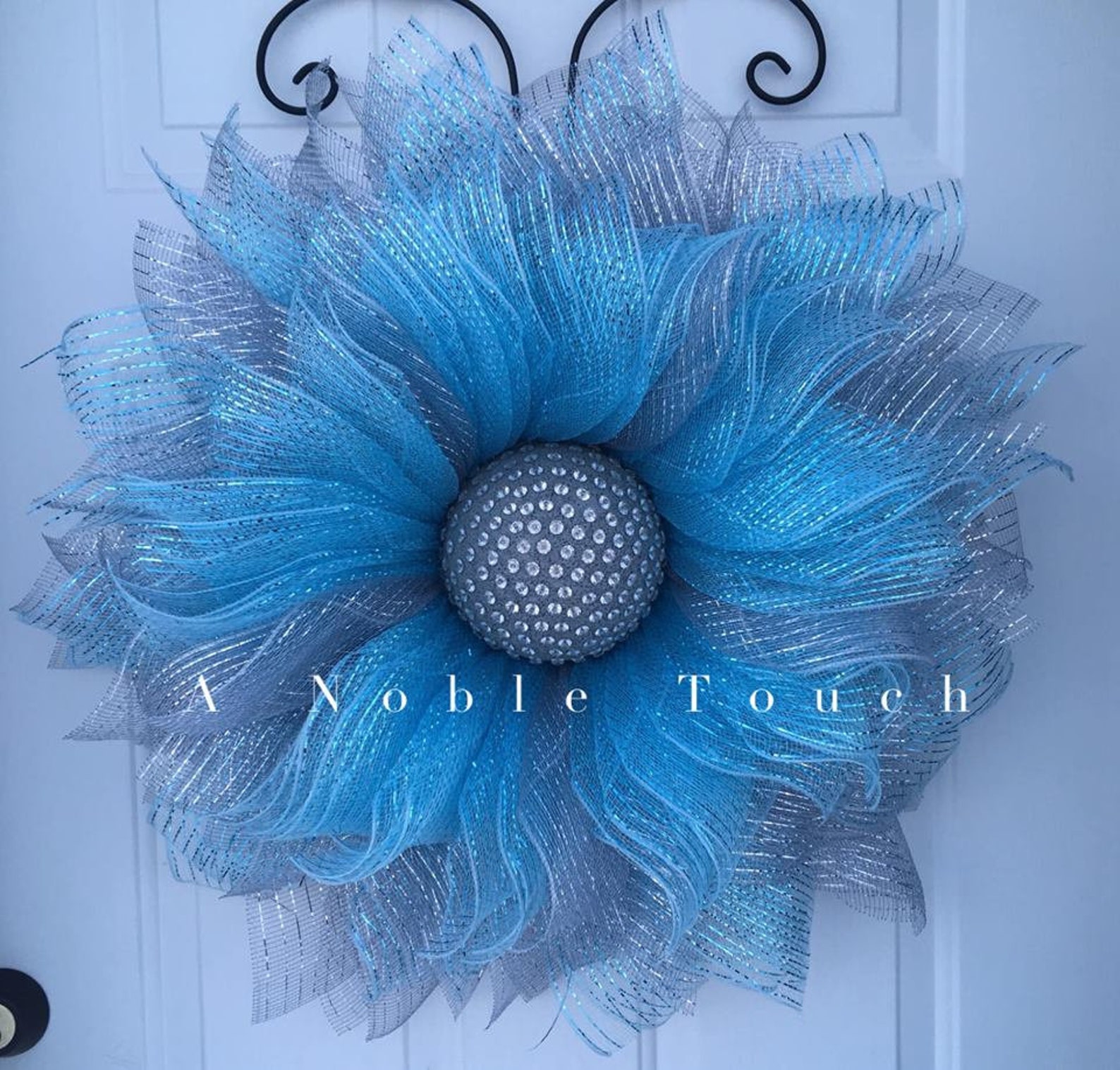 Blue and Silver Flower Pattern DIY Instructional Pattern - Etsy