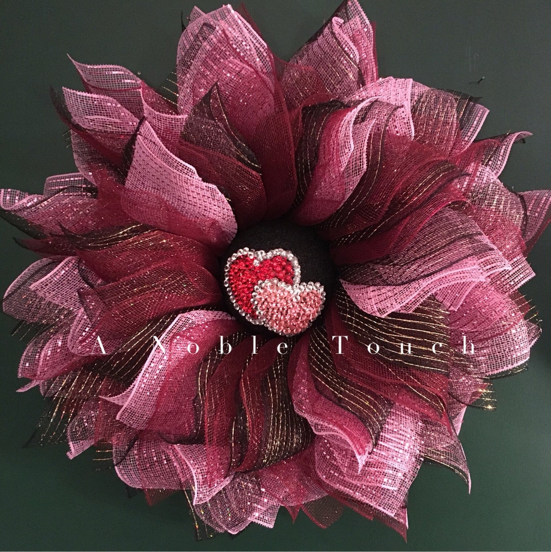 Pattern for Valentine Flower Wreath, Wreath Pattern, DIY, How To ...