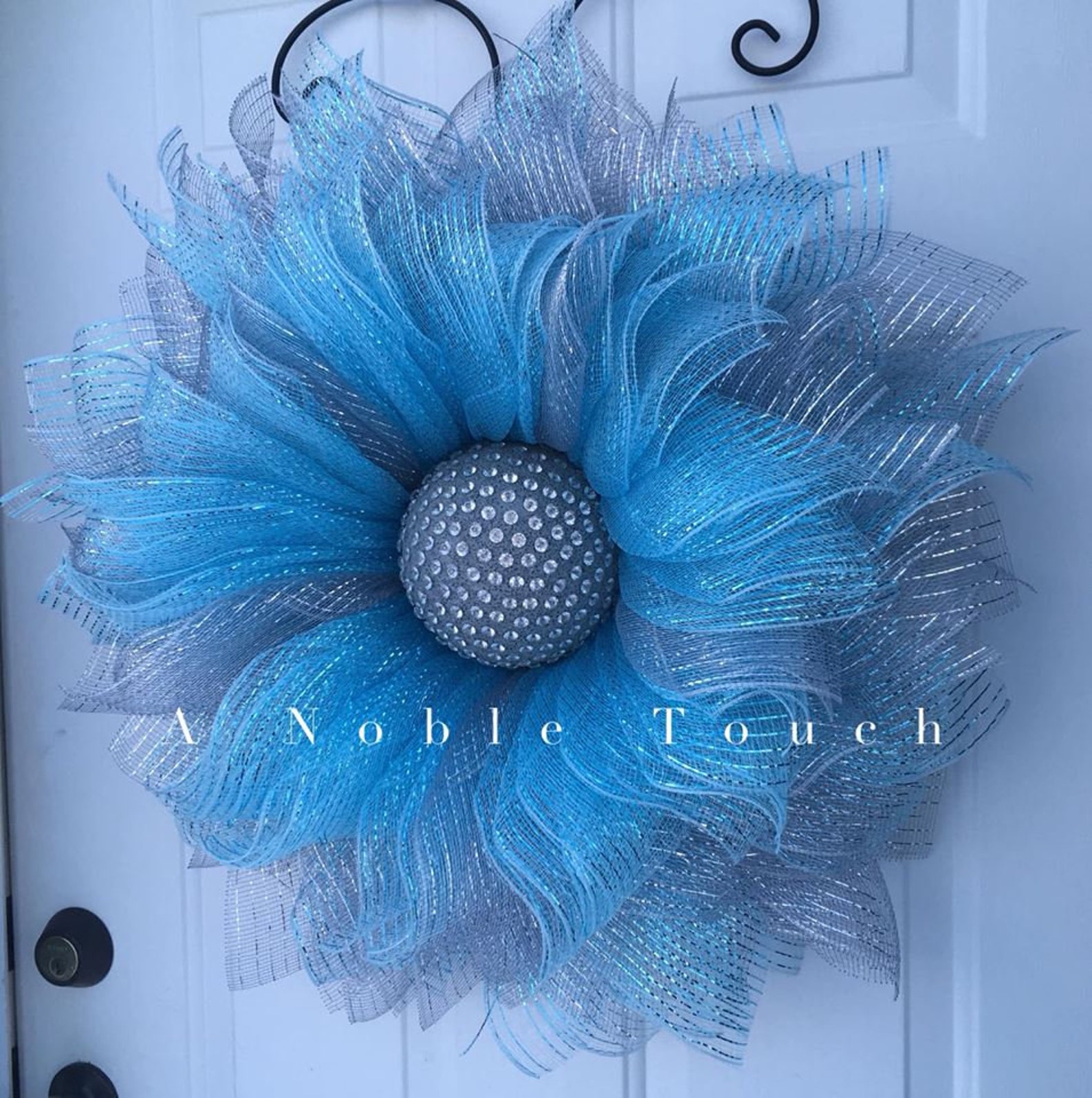 Blue and Silver Flower Pattern DIY Instructional Pattern - Etsy