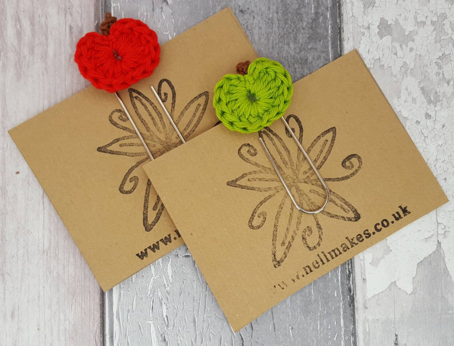Apple Bookmark Crochet Apple Giant Paperclip Book Lover - Etsy Hong Kong