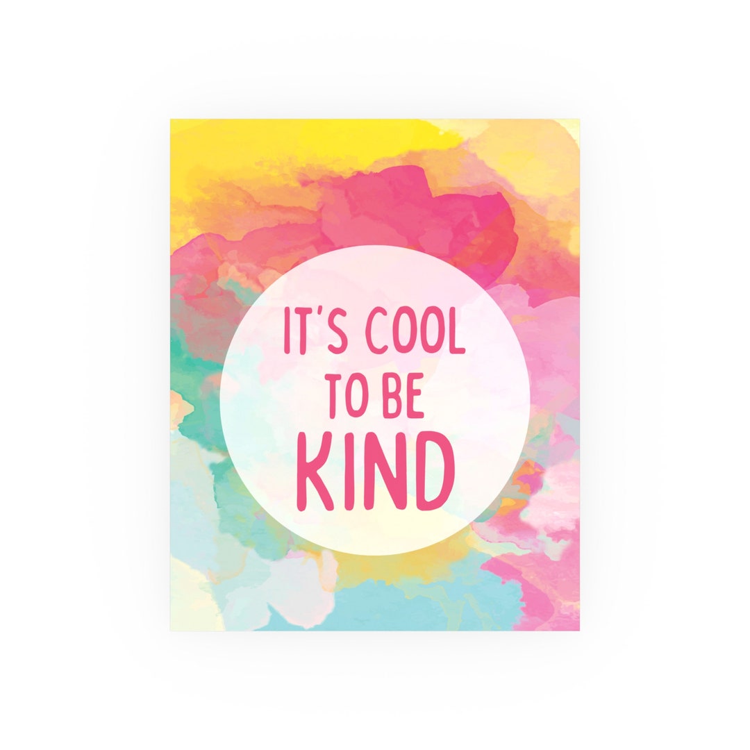 Cool to Be Kind Poster - Etsy