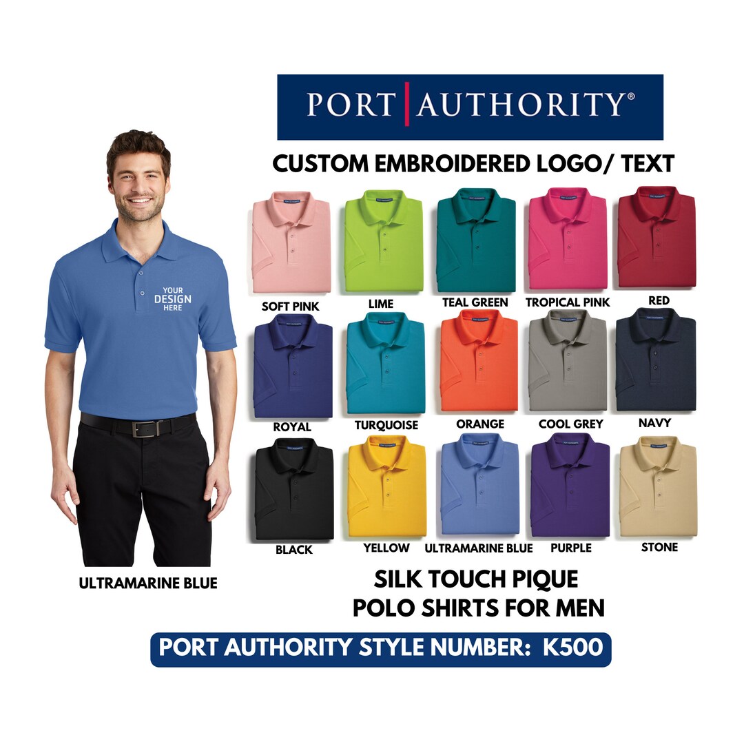 Custom Embroidery Logo, Text Polo T-shirt, Personalized Polo Shirt ...