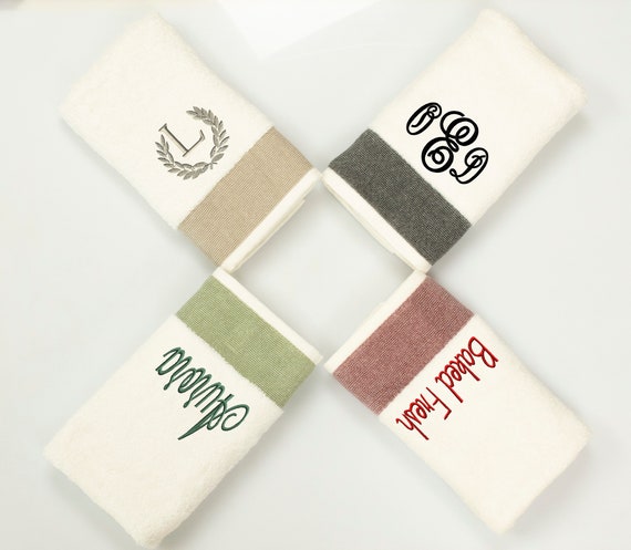 Custom Towels Personalized Towels Hand Towel Monogrammed - Etsy