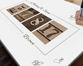 Guest book canvas | Etsy