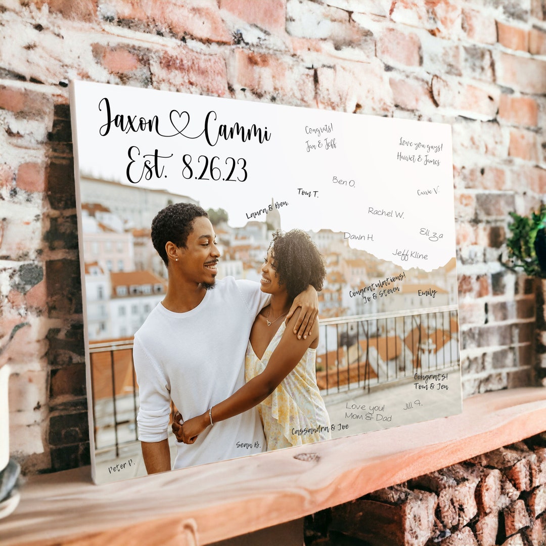 Custom Guest Book Using Your Image Picture Printed Onto Canvas for ...