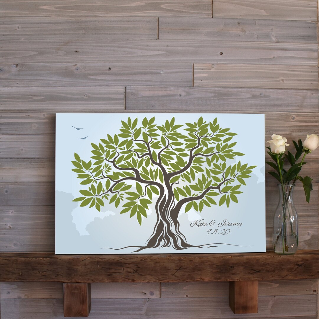 Personalized Wedding Guest Book Tree Wedding Guest Book - Etsy