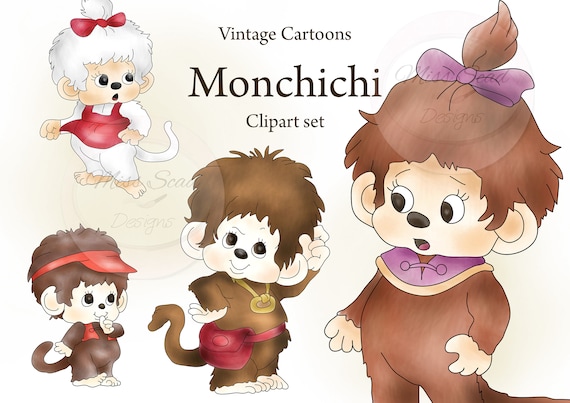 Tv 80's Cartoons Monchichi Clipart Set Transparent Images 6 Png ...