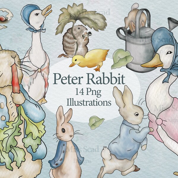 Peter Rabbit Clipart - Etsy