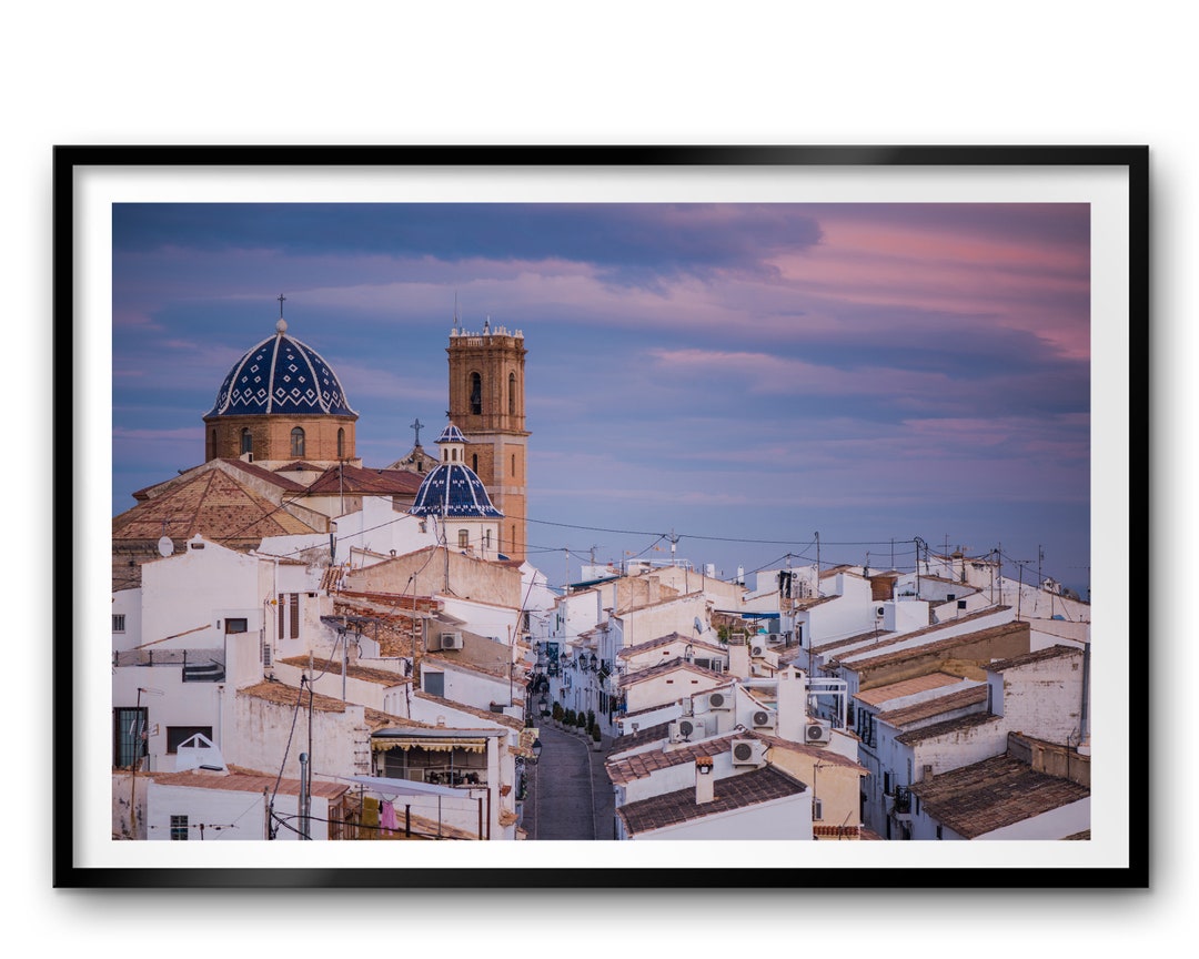 Altea Spain Sunset Print: Costa Blanca Travel Photography, Framed or ...