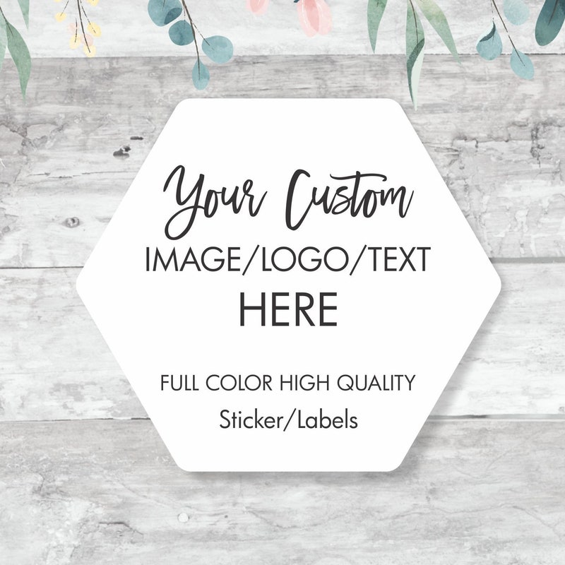 Hexagon Thank You Sticker - Etsy