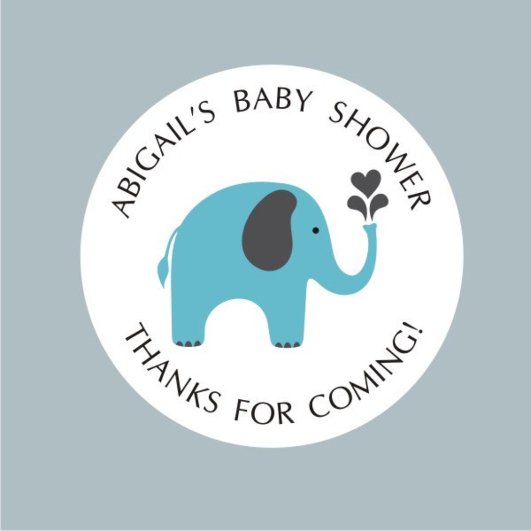 Custom Waterproof Baby Shower Stickers, Personalized Baby Shower Labels ...