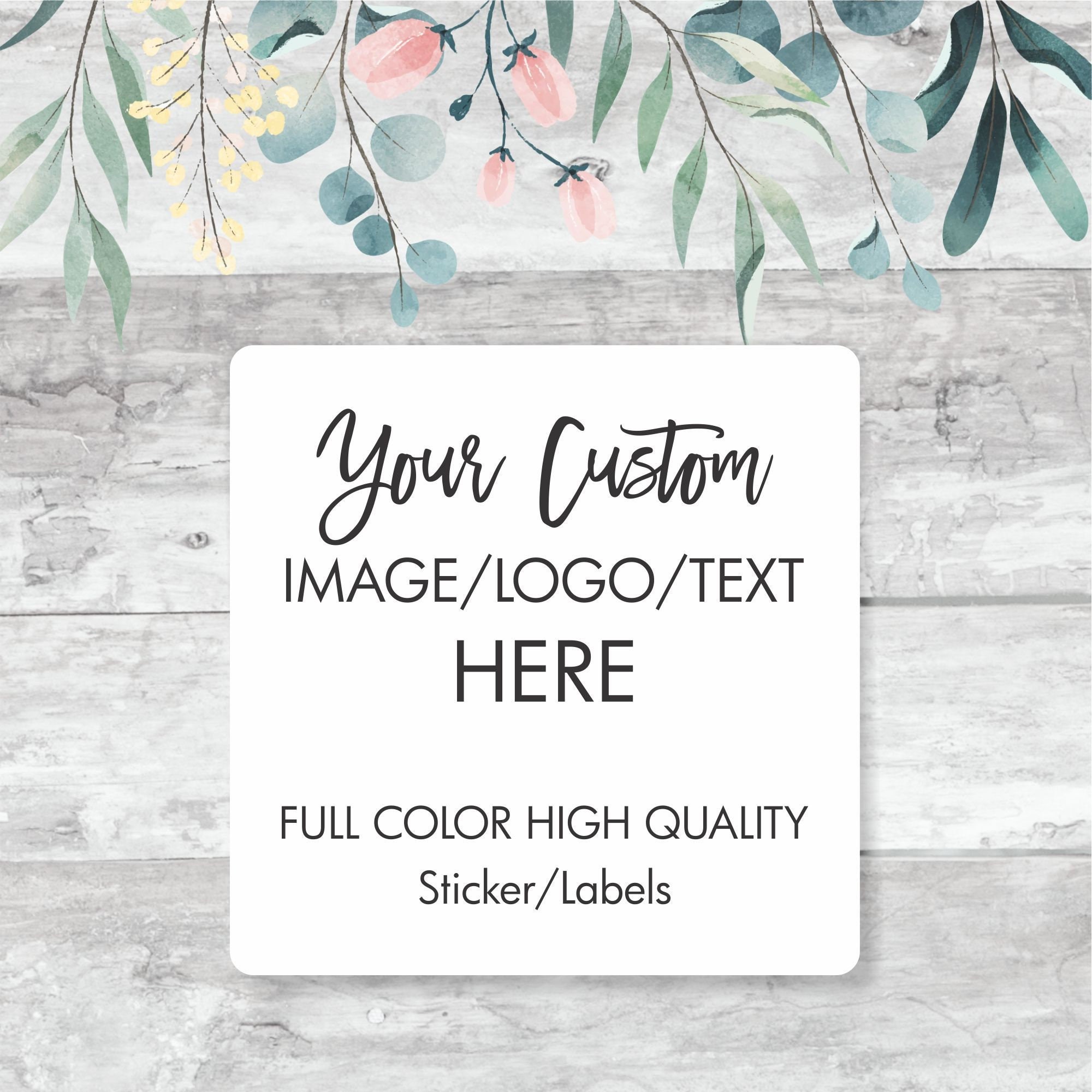 Square Custom Logo Stickers Labels Personalized Business - Etsy