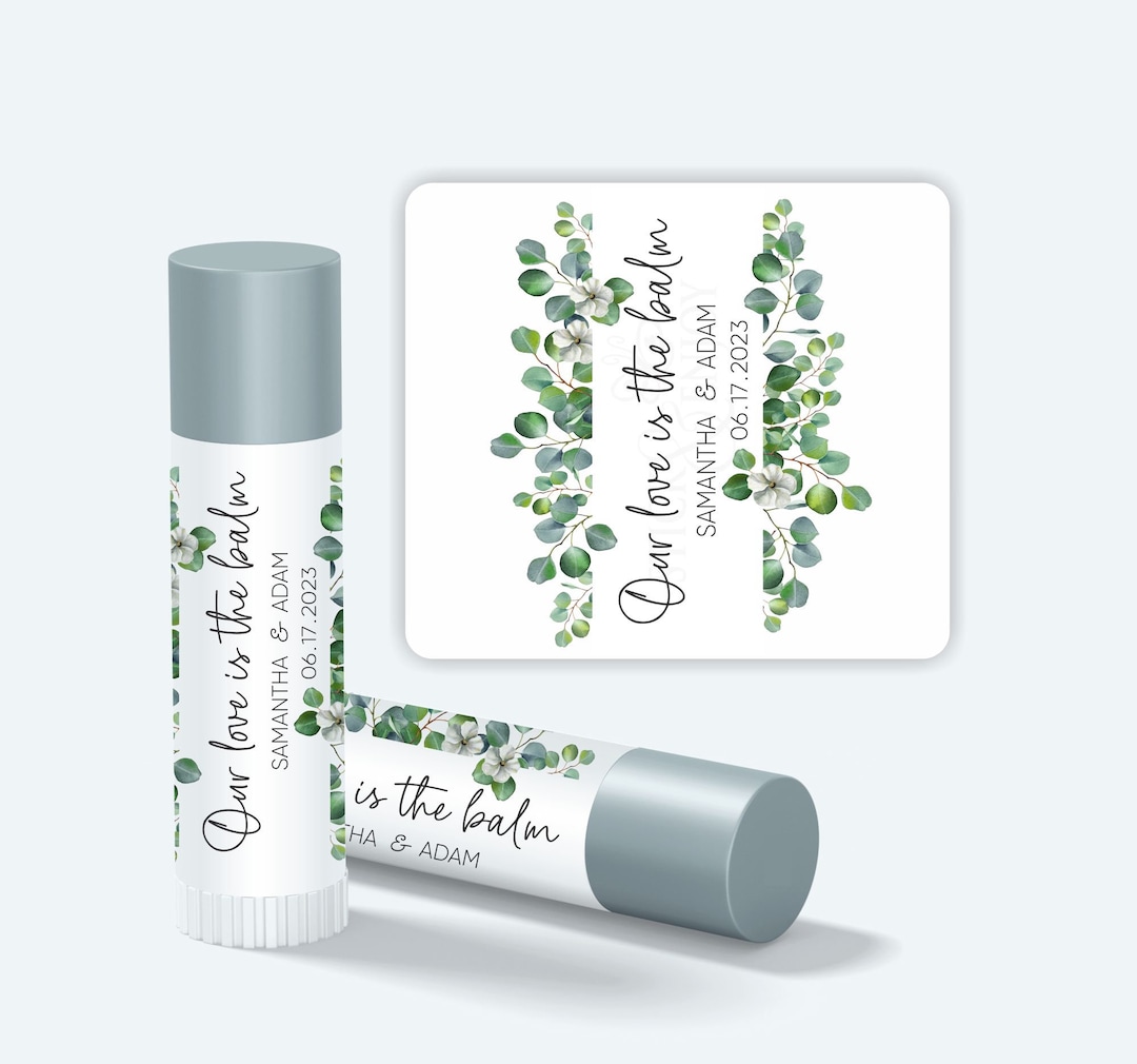 Printed Custom Lip Balm Labels, Eucalyptus Chapstick Stickers ...