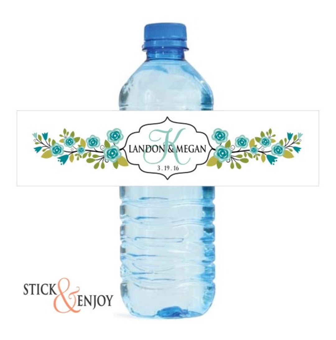 Custom Waterproof Water Bottle Labels, Self Adhesive Wedding Labels ...