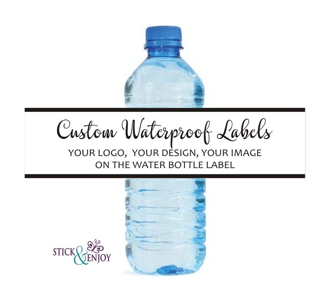 Custom Waterproof Water Bottle Labels Self Adhesive Water - Etsy