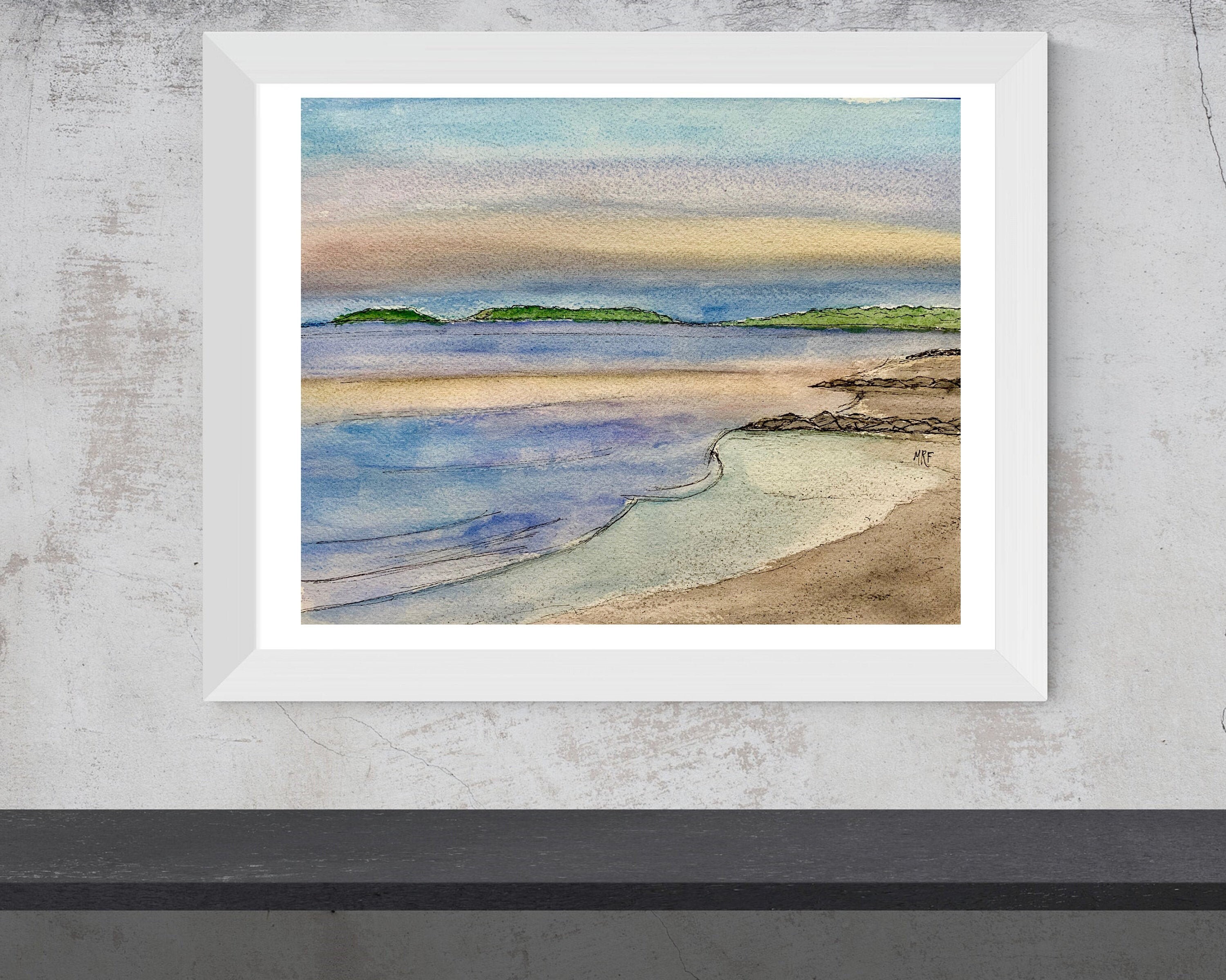 Cape Cod Watercolor Painting, Art Print, Wellfleet, Mayo Beach, Great ...