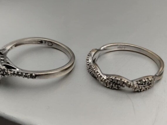 Natural Oval Composite Diamond Bridal Set 10K White G… - Gem