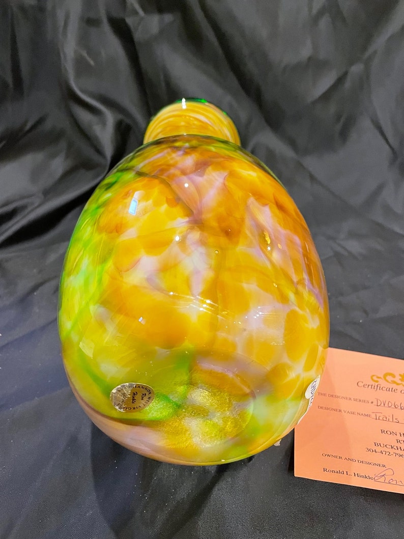 Trails to Bountiful Handblown Glass Vase by Artisan Ron Hinkle - Etsy