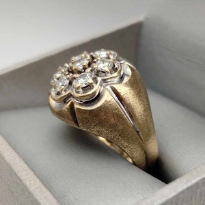 Men's Diamond Kentucky Cluster 10k Yellow Gold Size 9 - Etsy