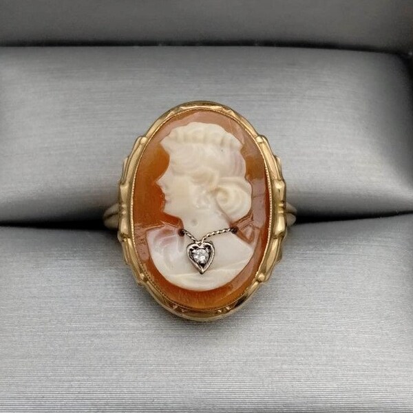 Carved Shell Ring - Etsy