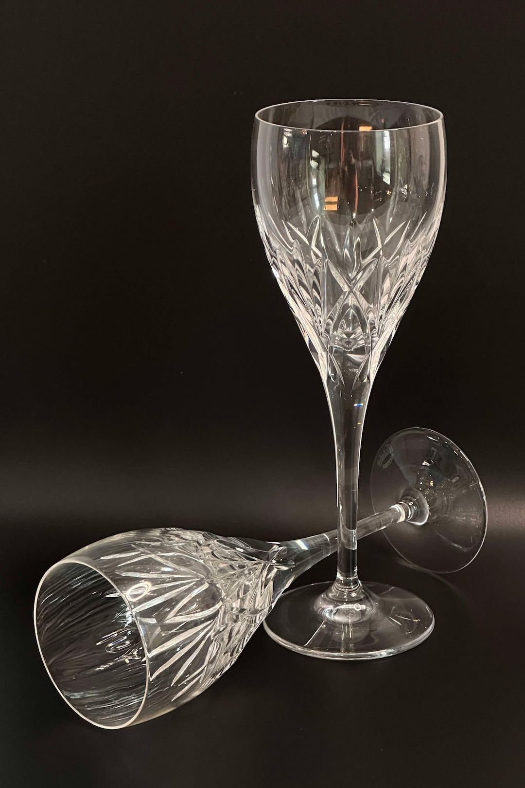 Vintage Waterford Crystal Nocturne Wine Glasses Set of 2 - Etsy