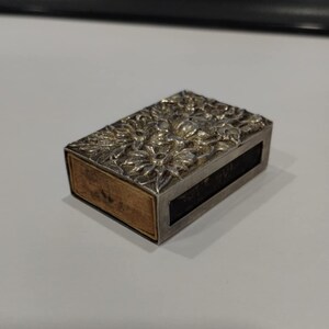 Vintage Solid Sterling Silver Floral Pattern Match Boxes - Etsy