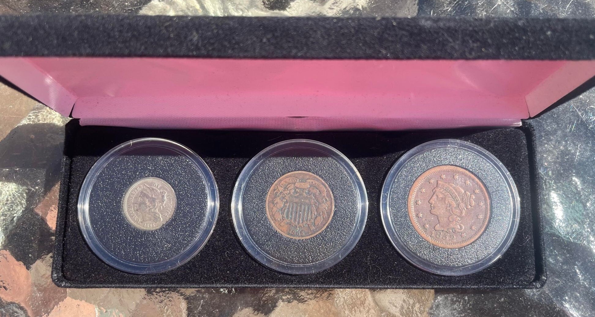 Large Cent, 2-cent and 3-cent United States Coin Set - Etsy