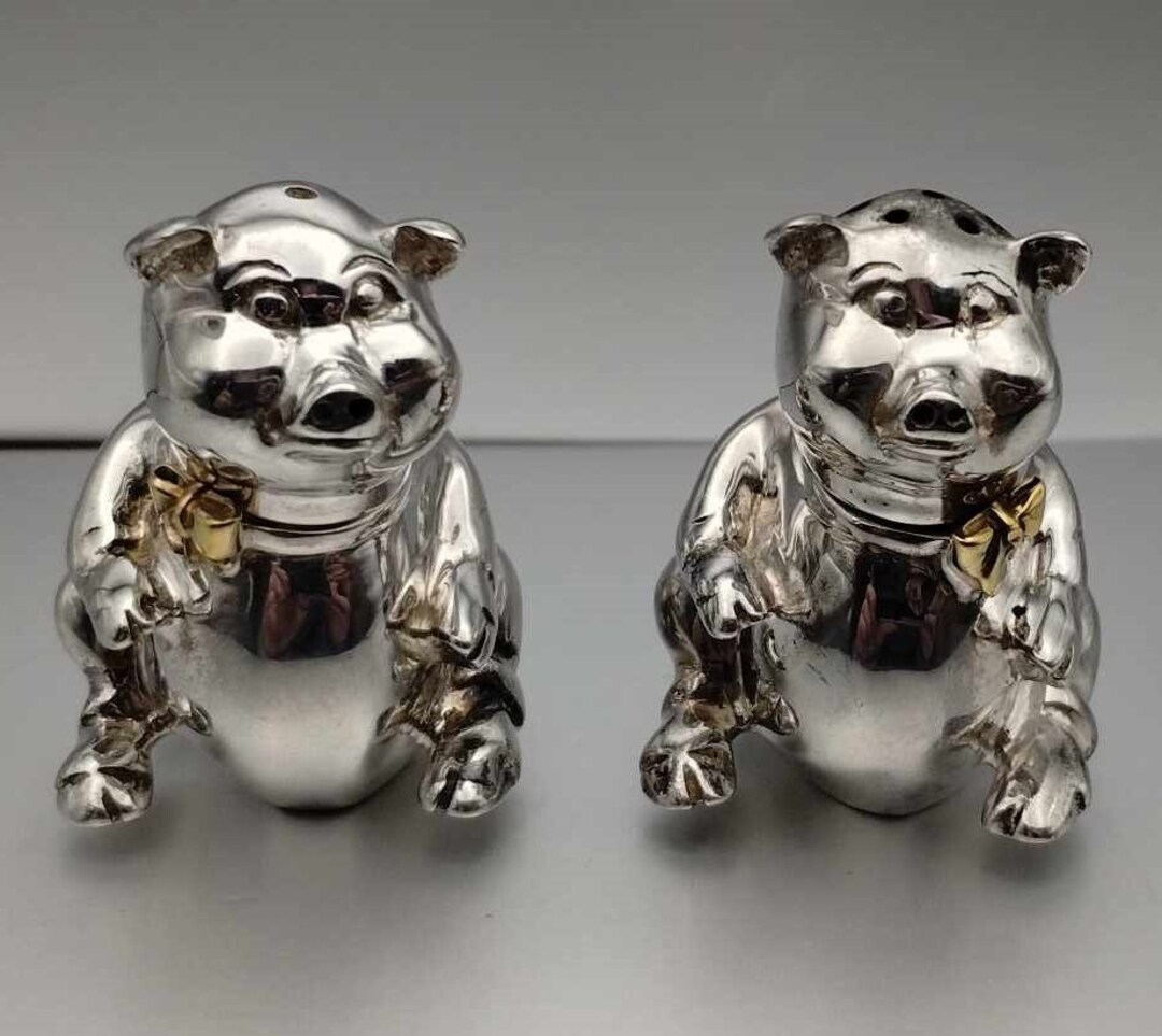 RARE Vintage Tiffany & Co. Sterling Silver Pig Salt and Pepper Shakers ...