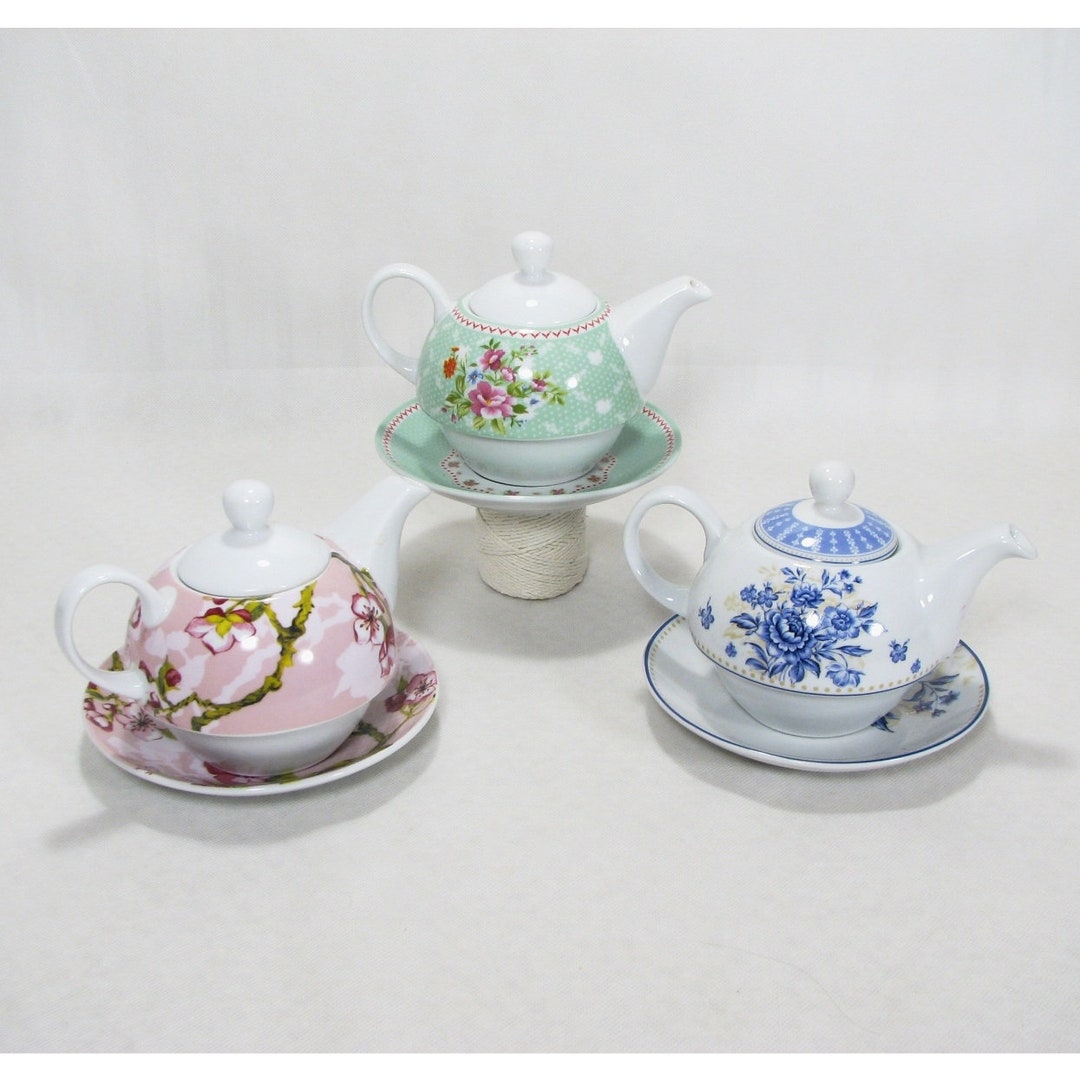 Mini Tea Pots Craft Tea Pots Bird House Tea Pots 3 Tea Pots Floral Tea ...