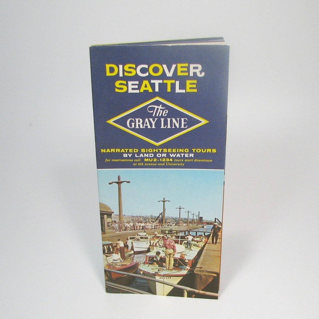 Discover Seattle the Gray Line Travel Brochure Vintage Travel - Etsy