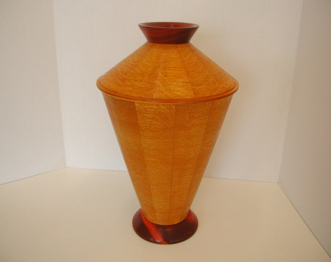 Wood Vase, Vessel or Ern Made From Segmented Oak Staves - Etsy