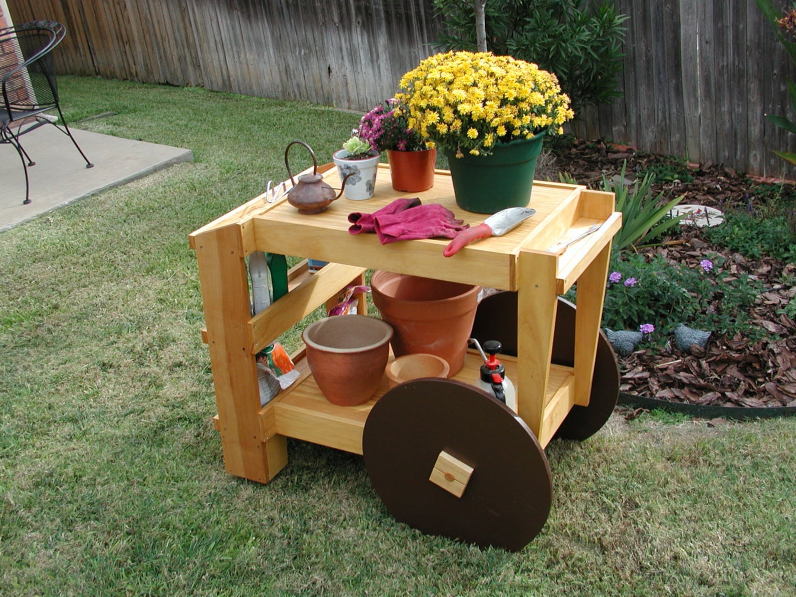 Mobile Cart Woodworking Plans, Tea Cart, Mobile Workstation, Rolling ...