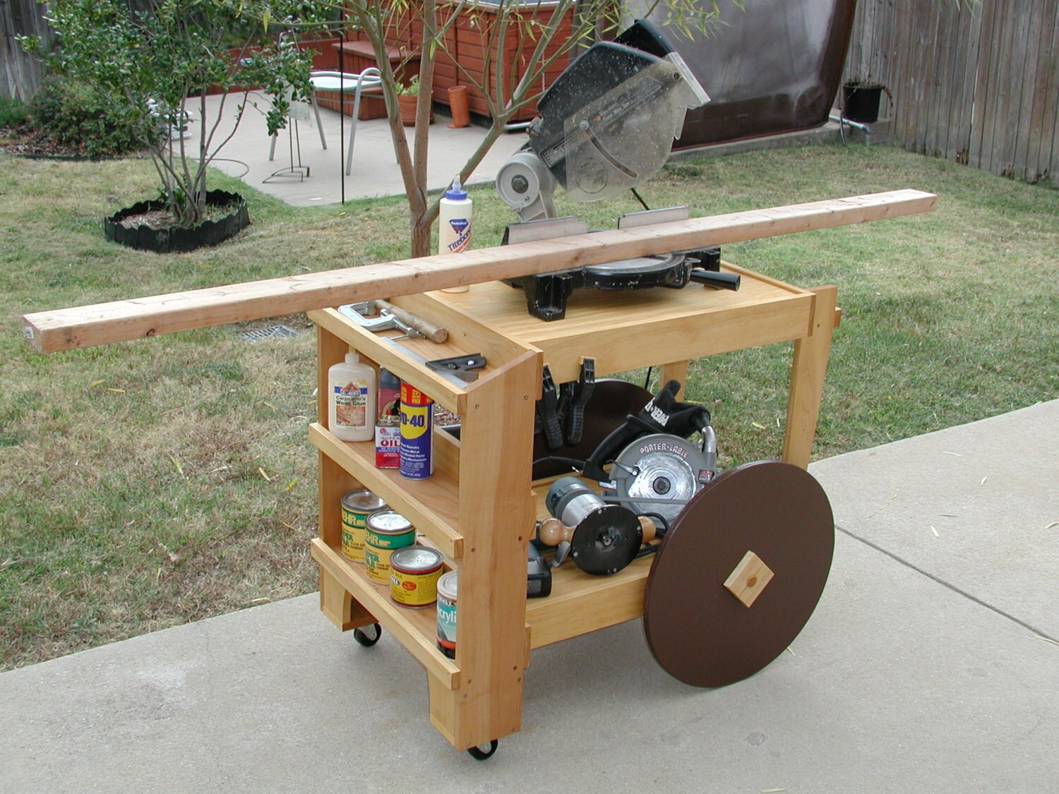 Mobile Cart Woodworking Plans, Rolling Workstation (PDF) - Etsy