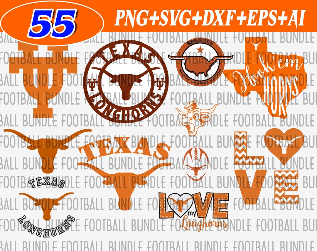 Texas Football Svg Longhorns Football Team Png Super Bowl - Etsy