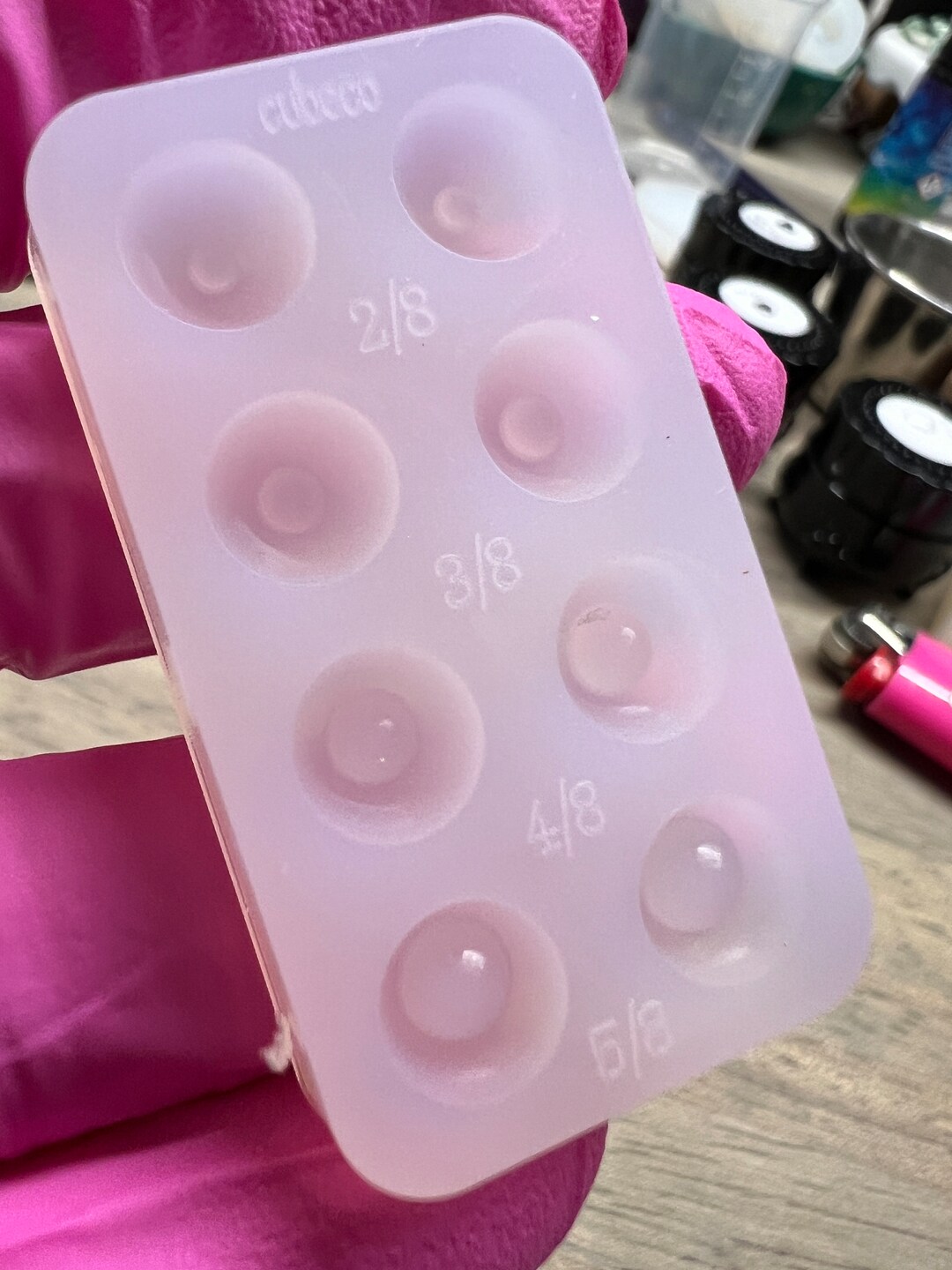 NEW 8mm Silicone Eye Mold Make 4 Pairs of 8mm Eyes With 2mm, 3mm, 4mm ...