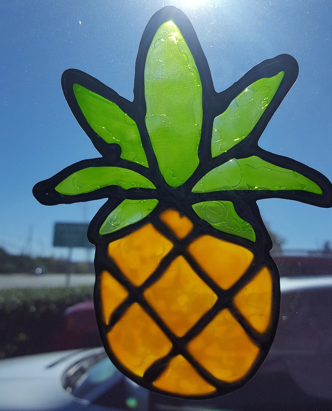 Gallery Glass Window Cling Pineapple - Etsy