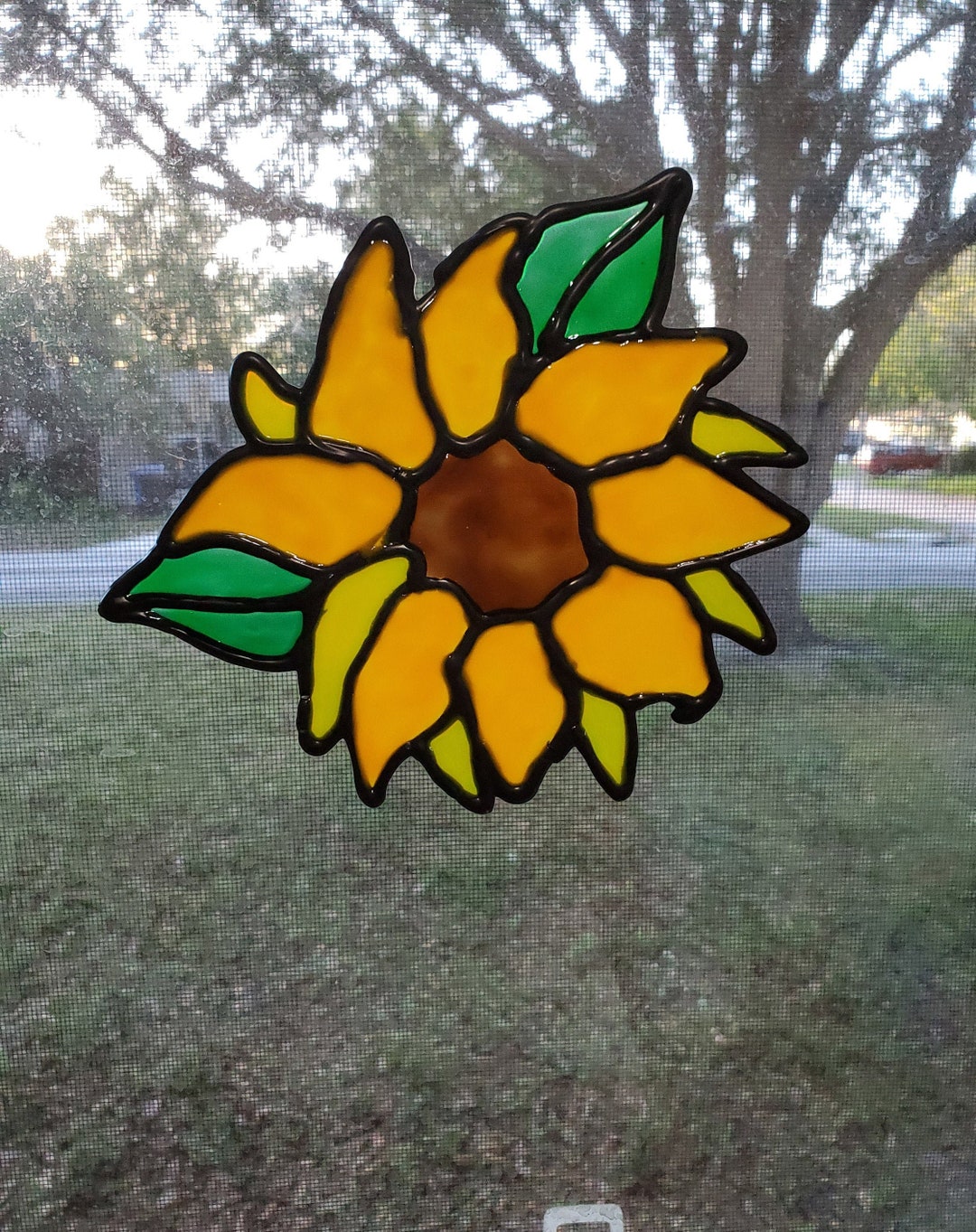 Gallery Glass Window Cling Sunflower - Etsy