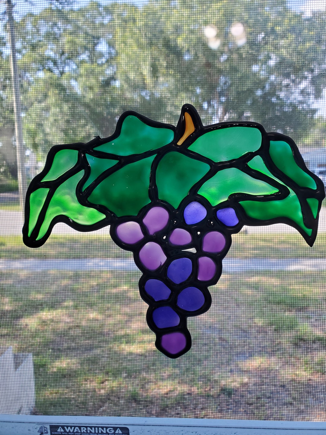 Gallery Glass Window Cling Grapes - Etsy