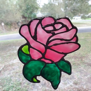 Gallery Glass Window Cling Rose - Etsy