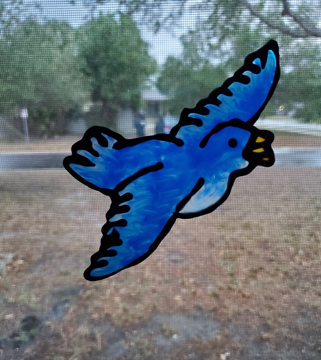 Gallery Glass Window Clings Blue Bird - Etsy