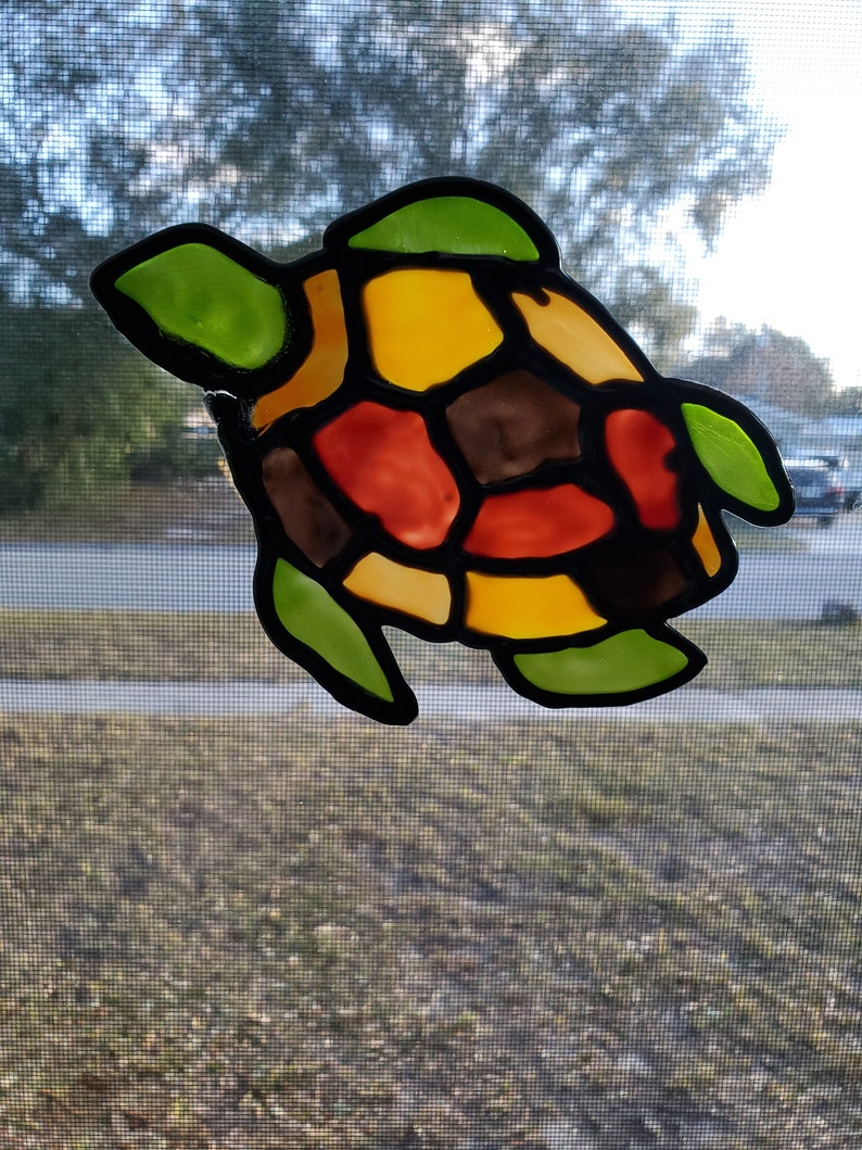 Gallery Glass Window Cling Sea Turtles - Etsy