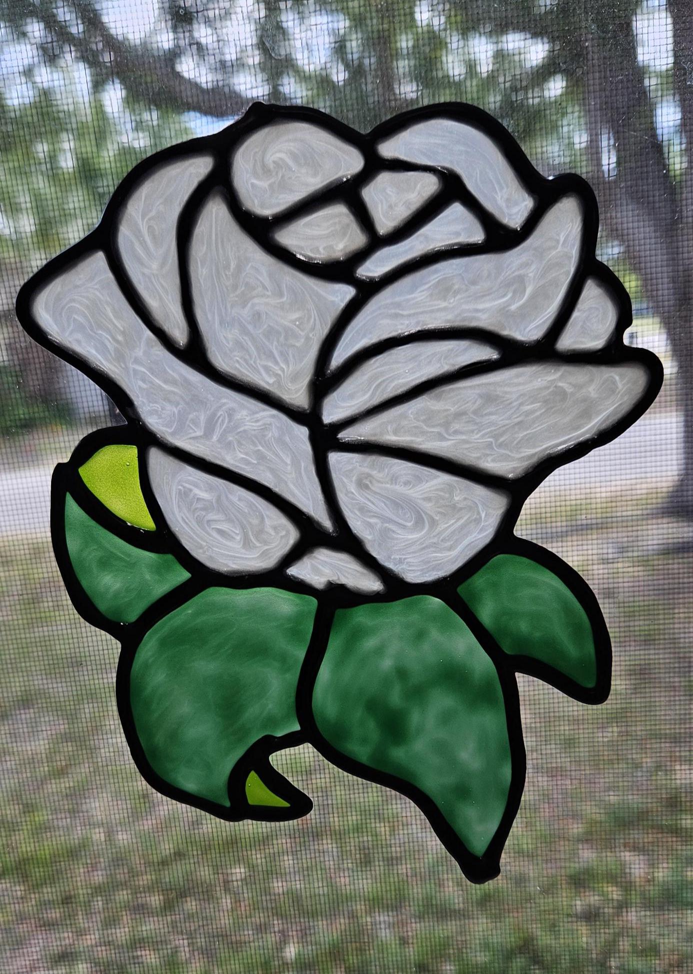 Gallery Glass Window Cling Rose - Etsy
