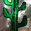 Desert Cactus Sunset Faux Stained-glass WINDOW CLING Glossy ...