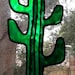 Desert Cactus Sunset Faux Stained-glass WINDOW CLING Glossy ...