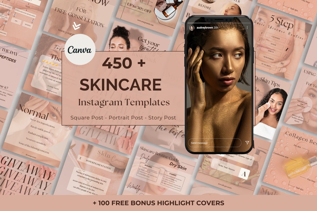 450 Skincare Instagram Luxury Templates , Dermatologist Post ...