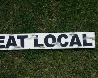 Eat local signs | Etsy