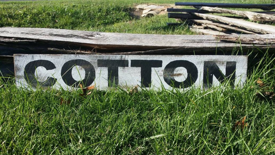 Cotton Sign | Wood Sign | Southern Decor | Farmhouse Wood Sign - Etsy