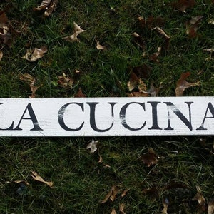 La Cucina Kitchen Sign | Italian Kitchen Sign | Italian Farmhouse Sign ...