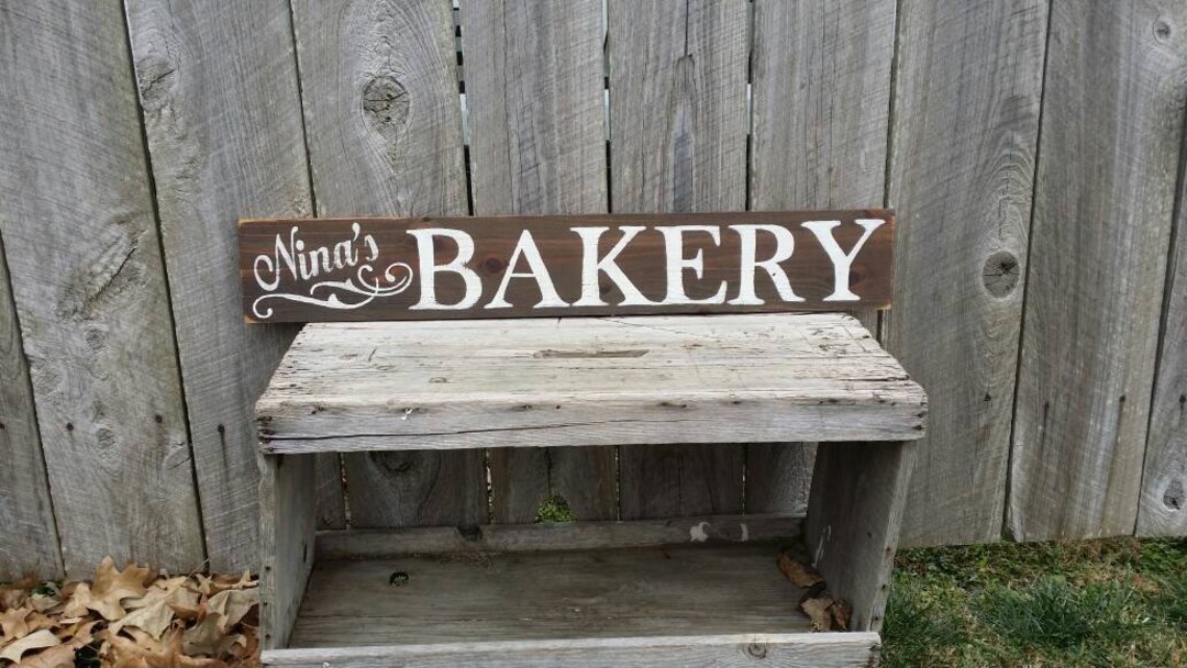 Personalized Bakery Rustic Farmhouse Wall Art, Wood Sign Farmhouse ...